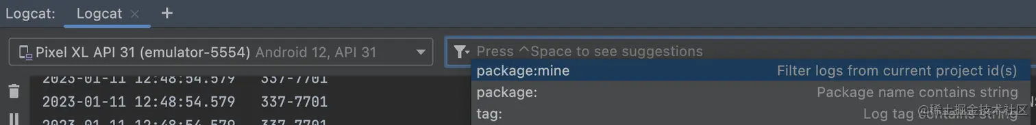 新版Android Studio Logcat view使用简明教程Android Studio Dophin开始，默认 - 掘金