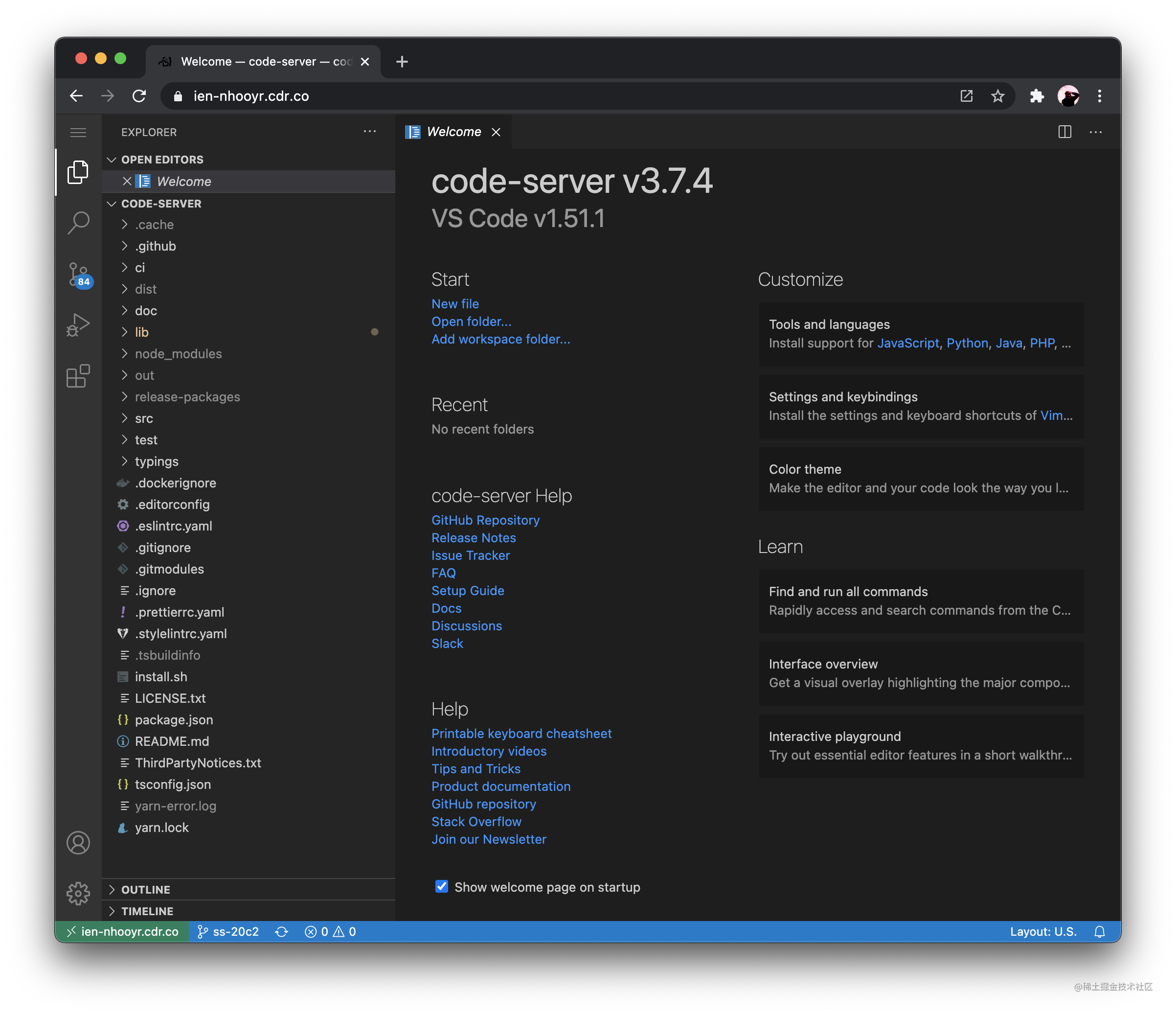 简单3步部署code-server(vscode网页版) - 掘金