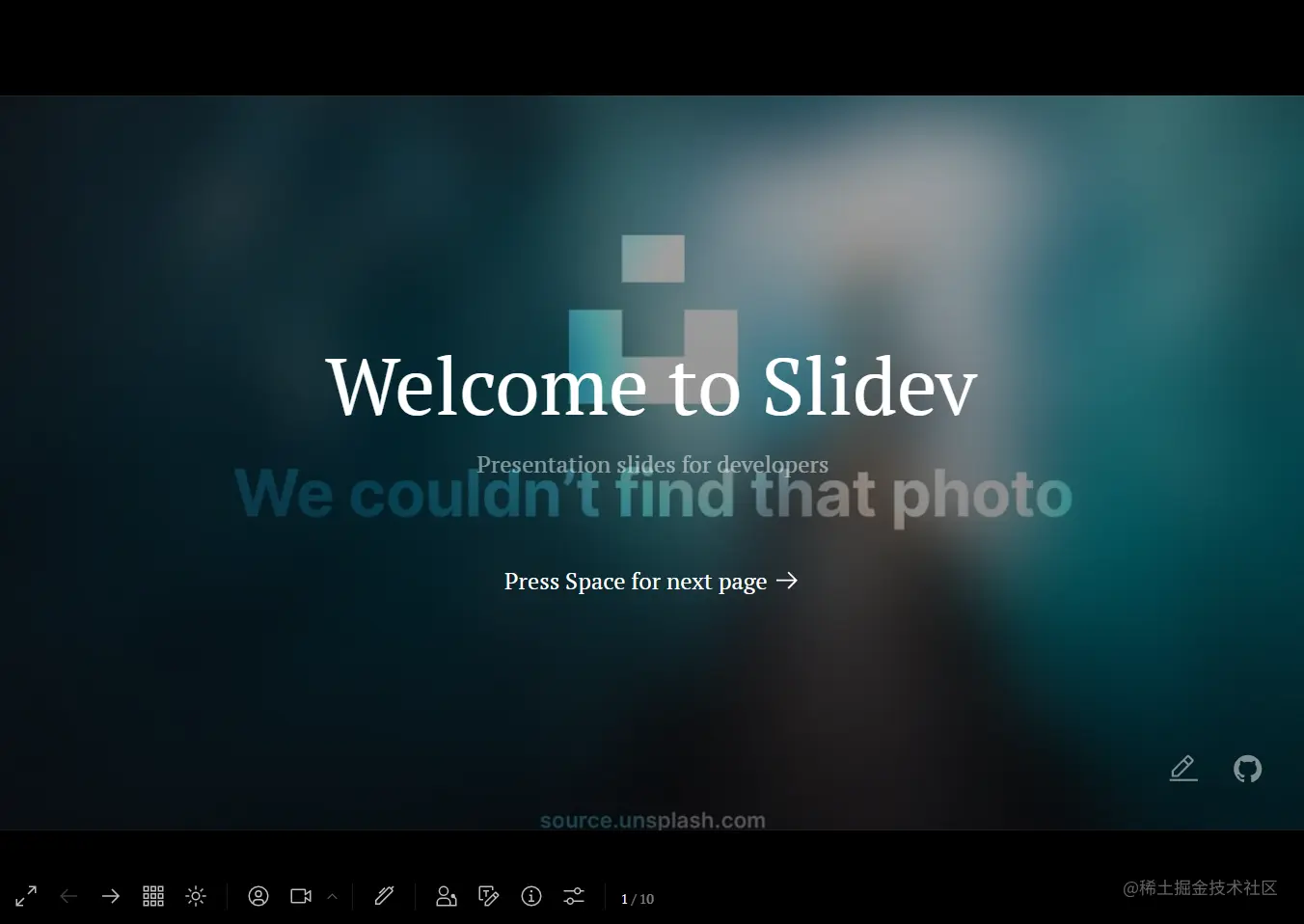 Slidev，让程序员更好的完成PPT为什么选择幻灯片 有很多功能丰富、通用、所见即所得的幻灯片制作工具，例如Micro - 掘金
