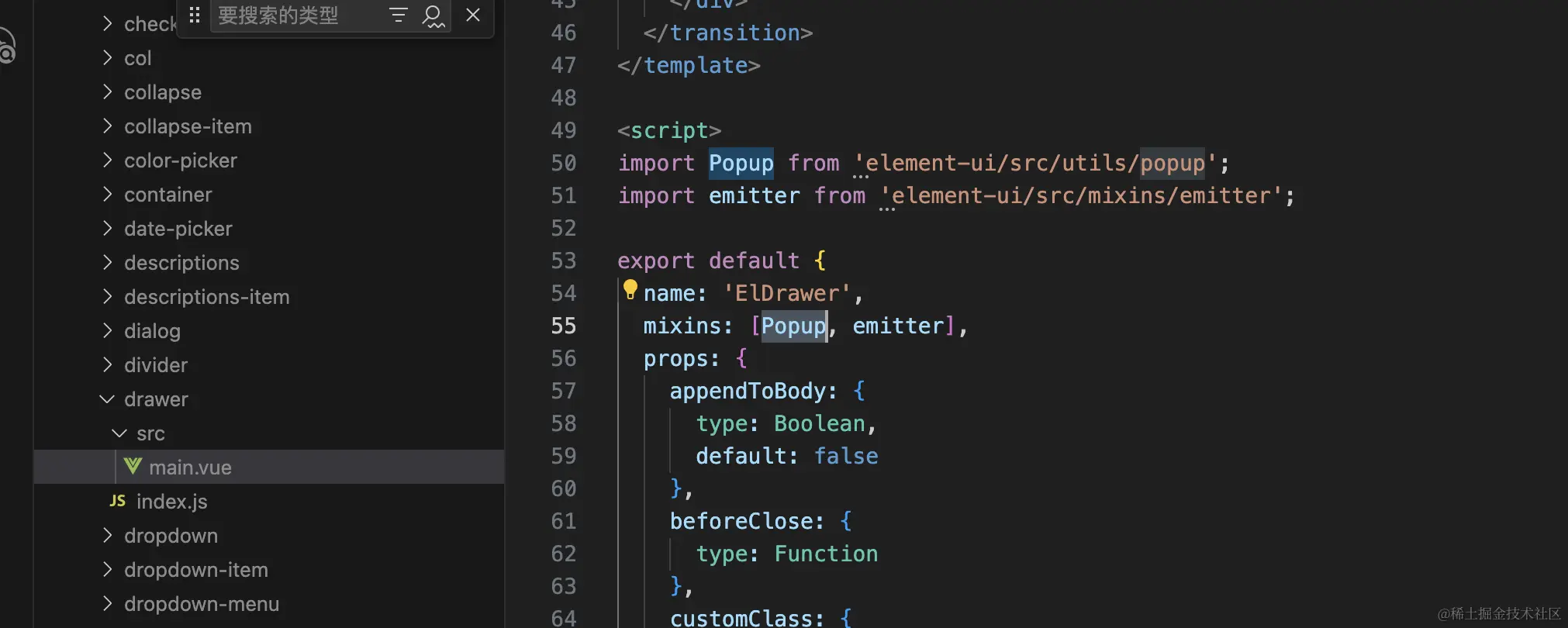 关于element-ui组件的弹窗层级问题关于element-ui组件的层级问题，记录一次遇到组件弹窗遮挡问题的排查过程 - 掘金