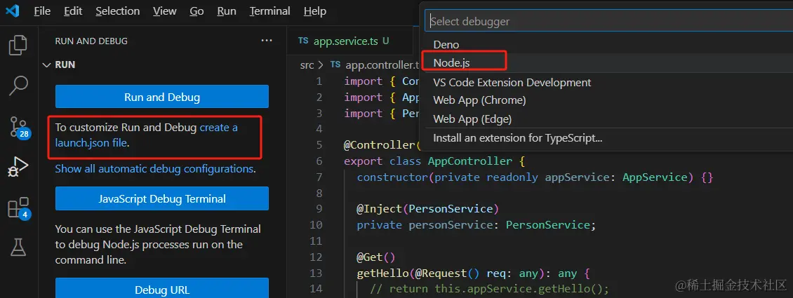 nestjs系列二：如何优雅调试nestjs一般我们都在 VSCode 里写代码，因此调试的时候最好也是在VSCode编 - 掘金