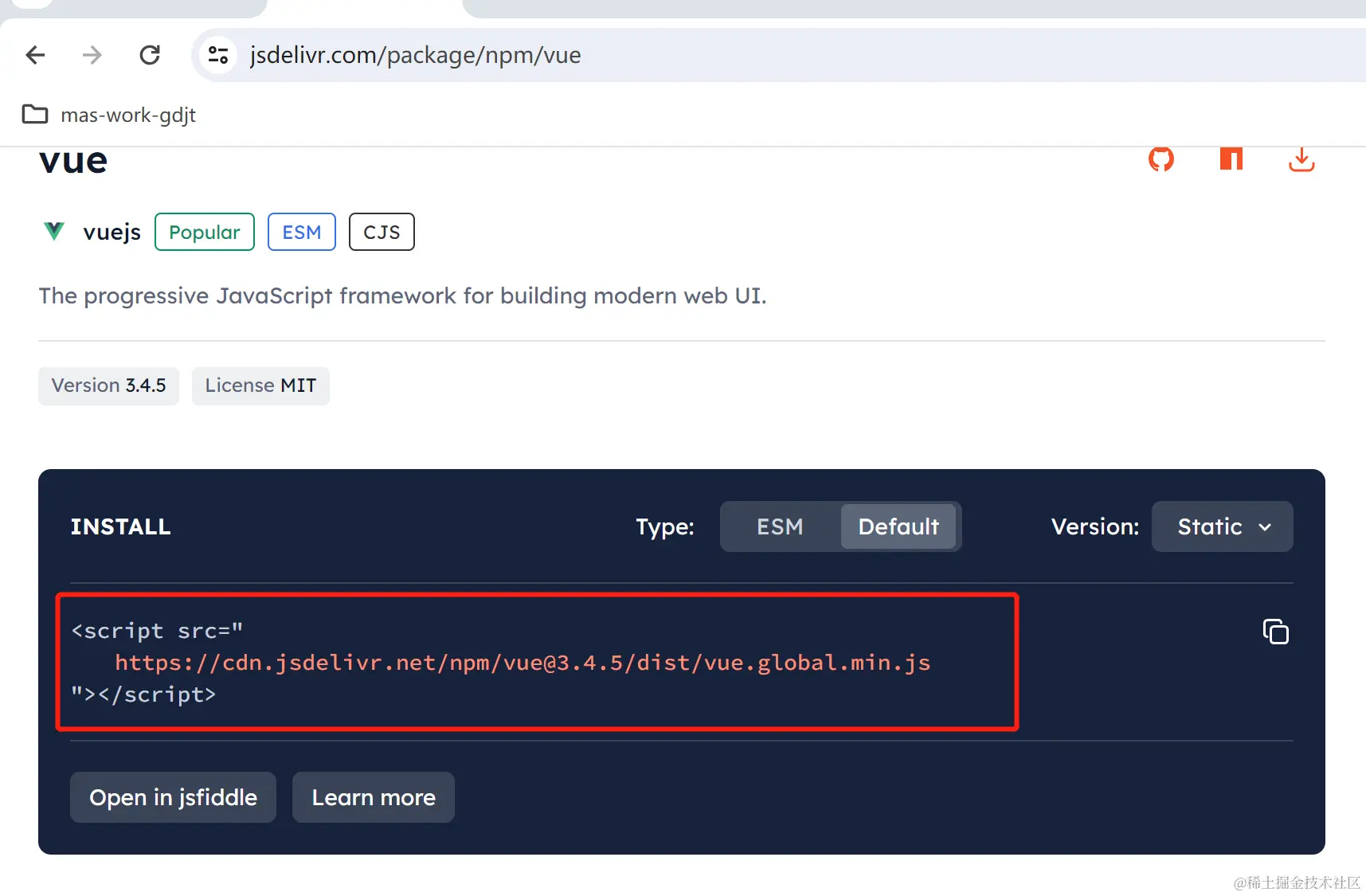 vue3的cdn:https://unpkg.com引入失败解决方法一、原因 在写一个简单的例子的时候，不想安装，就想直 - 掘金