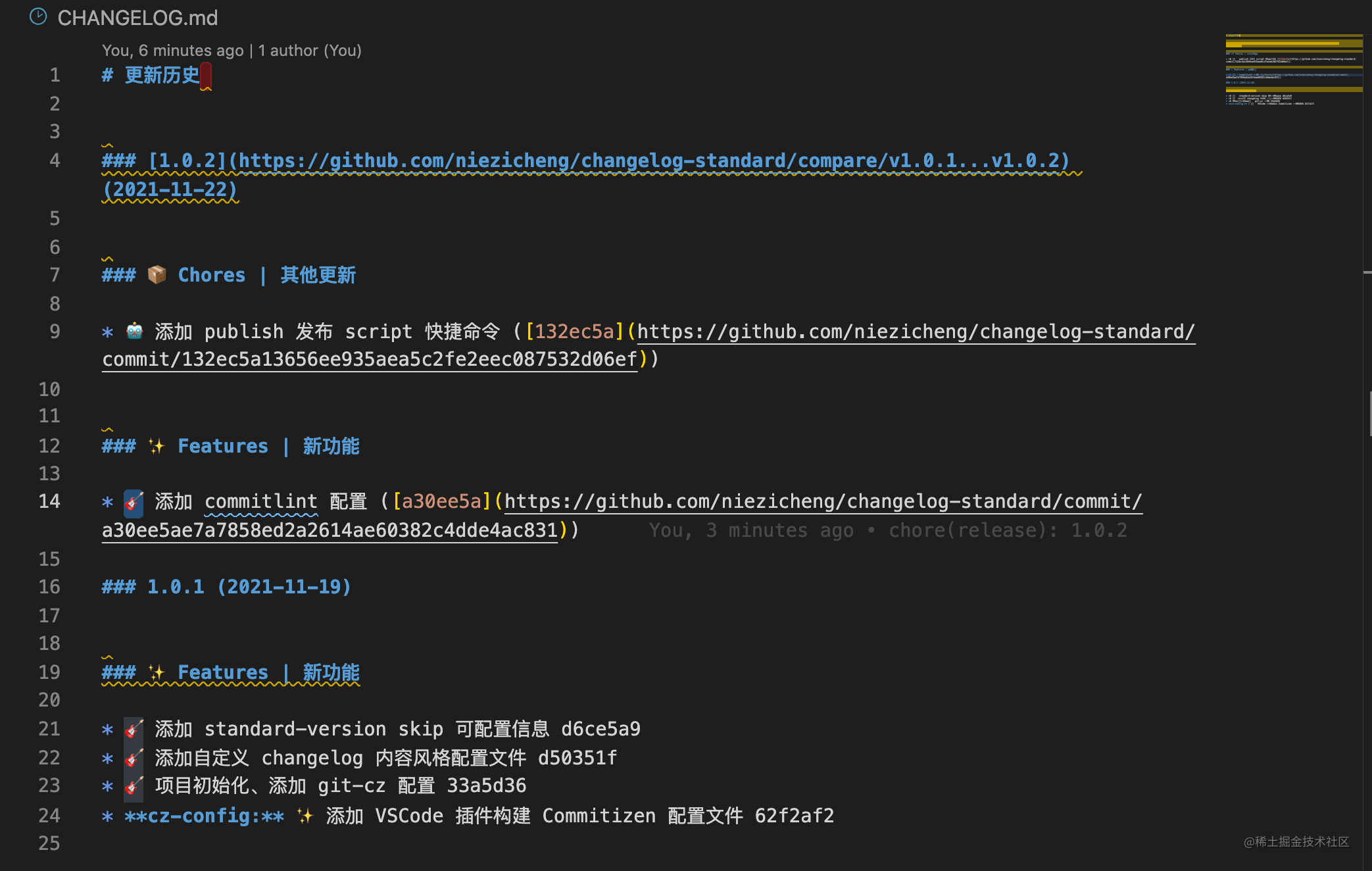 Git Commit 规范及 CHANGELOG 定制生成 - 掘金
