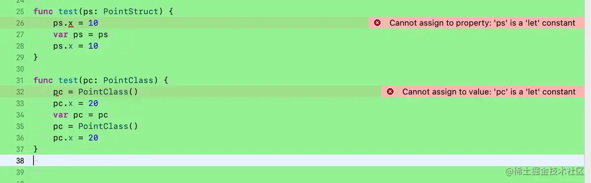 Swift - mutating & inout前言 看个例子：我想修改传入的参数，发现不能修改，于是就有了如下代码： - 掘金