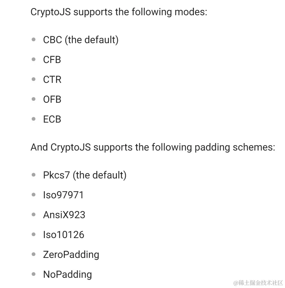 前后端对接，多语言实现 CryptoJS 的 AES 简单加密解密在逆向某个网站接口时，发现的其参数使用了 Crypto - 掘金