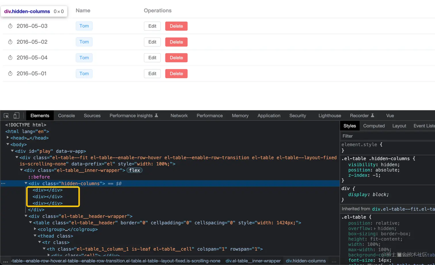 El-Table 源码解析(二)——探究多级表头实现原理继上次给 Element Plus 的 el-table 组件提 - 掘金
