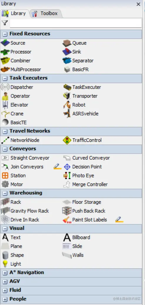 flexsim建立socket通信本篇介绍了flexsim基础操作及socket通信搭建，并从零开始搭建了简单的仓储模型 - 掘金