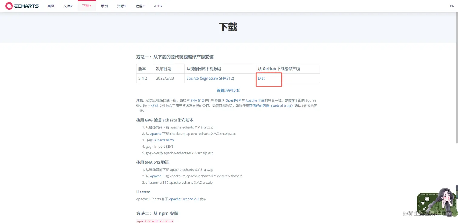 在unity中使用echarts首先根据链接打开echarts（https://echarts.apache.org/z - 掘金