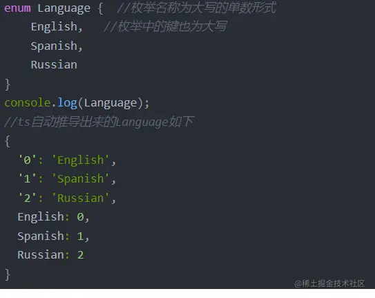 Ts 类的继承 枚举！！！ts只允许我们访问联合数据类型的共有属性和方法； 如果不是共有的不能访问 1枚举类型是 掘金