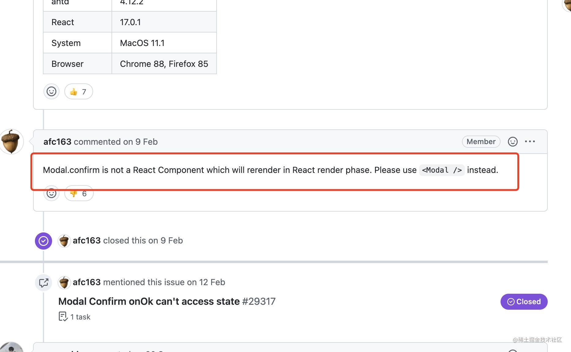 [Ant Design 踩坑]Modal.confirm 中 使用 Form 表单如 Input/TextArea 无法输入 - 掘金