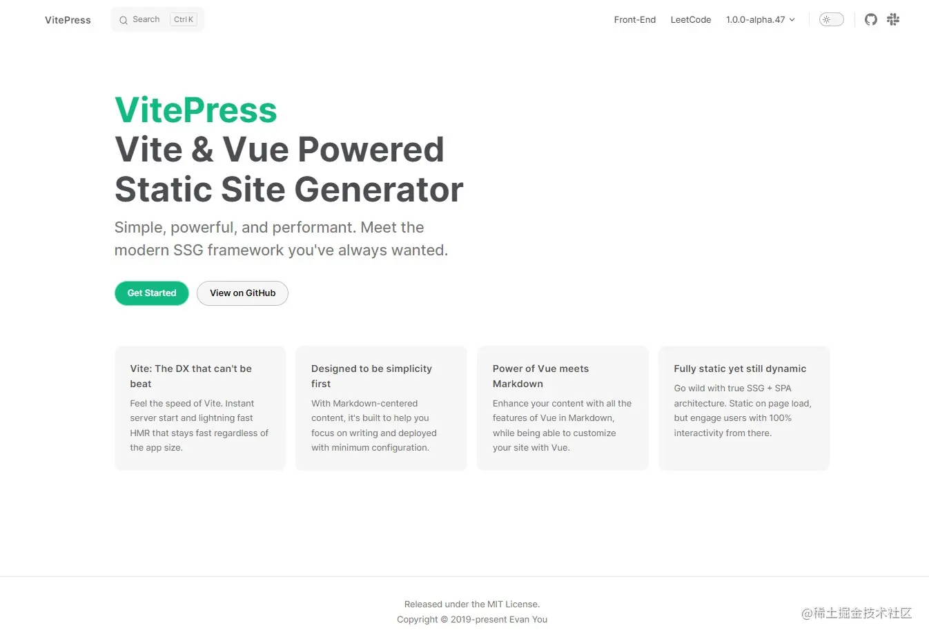 还在用Hexo搭建技术博客？快试下vitepress吧~身为一名前端er，快来体验下 vitepress 吧 -- 基于 - 掘金