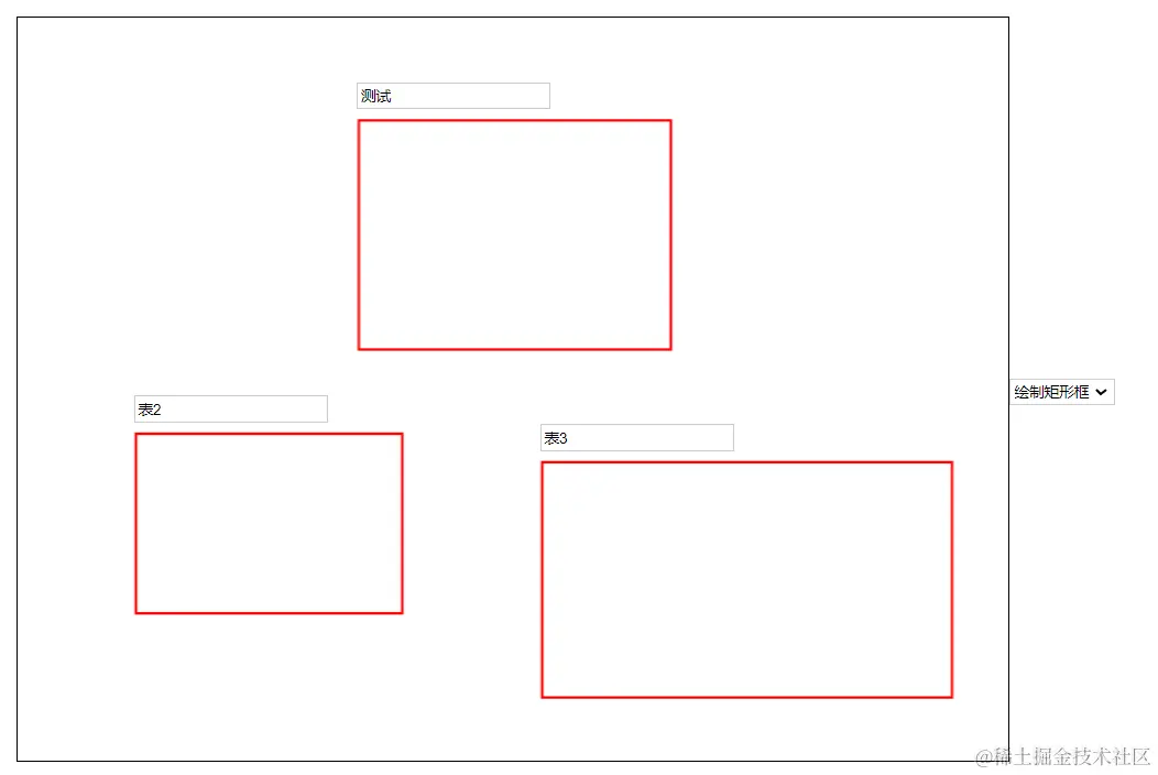 vue+canvas绘制矩形框，input框可以输入内容简单说下示例的功能：canvas绘制一个矩形框，对应左上角生成一 - 掘金