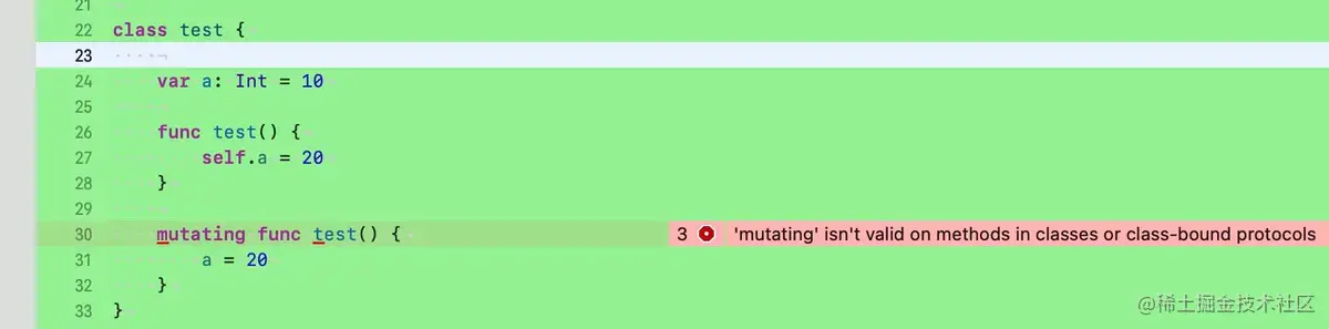 Swift - mutating & inout前言 看个例子：我想修改传入的参数，发现不能修改，于是就有了如下代码： - 掘金