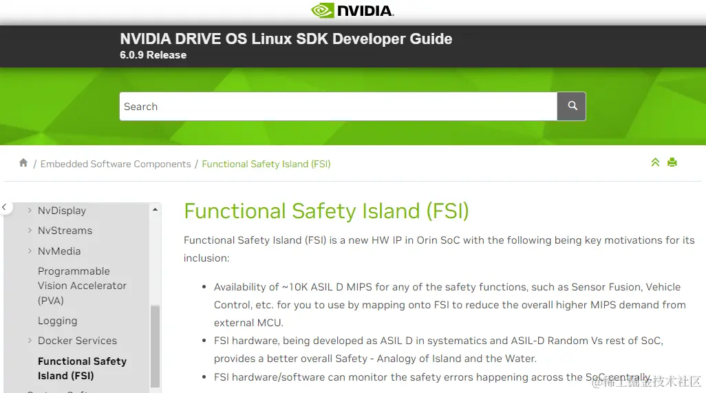 功能安全入门-英伟达Orin功能安全岛(FSI)分析通过上一篇XXX的了解，功能安全其实在软件能做的有限，主要就是故障检 - 掘金