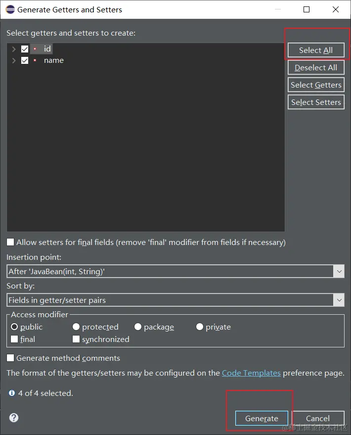 ECLIPSE如何快速实现类的构造方法以及getter，setter在Java编程中，为了简化代码编写过程，Eclips - 掘金