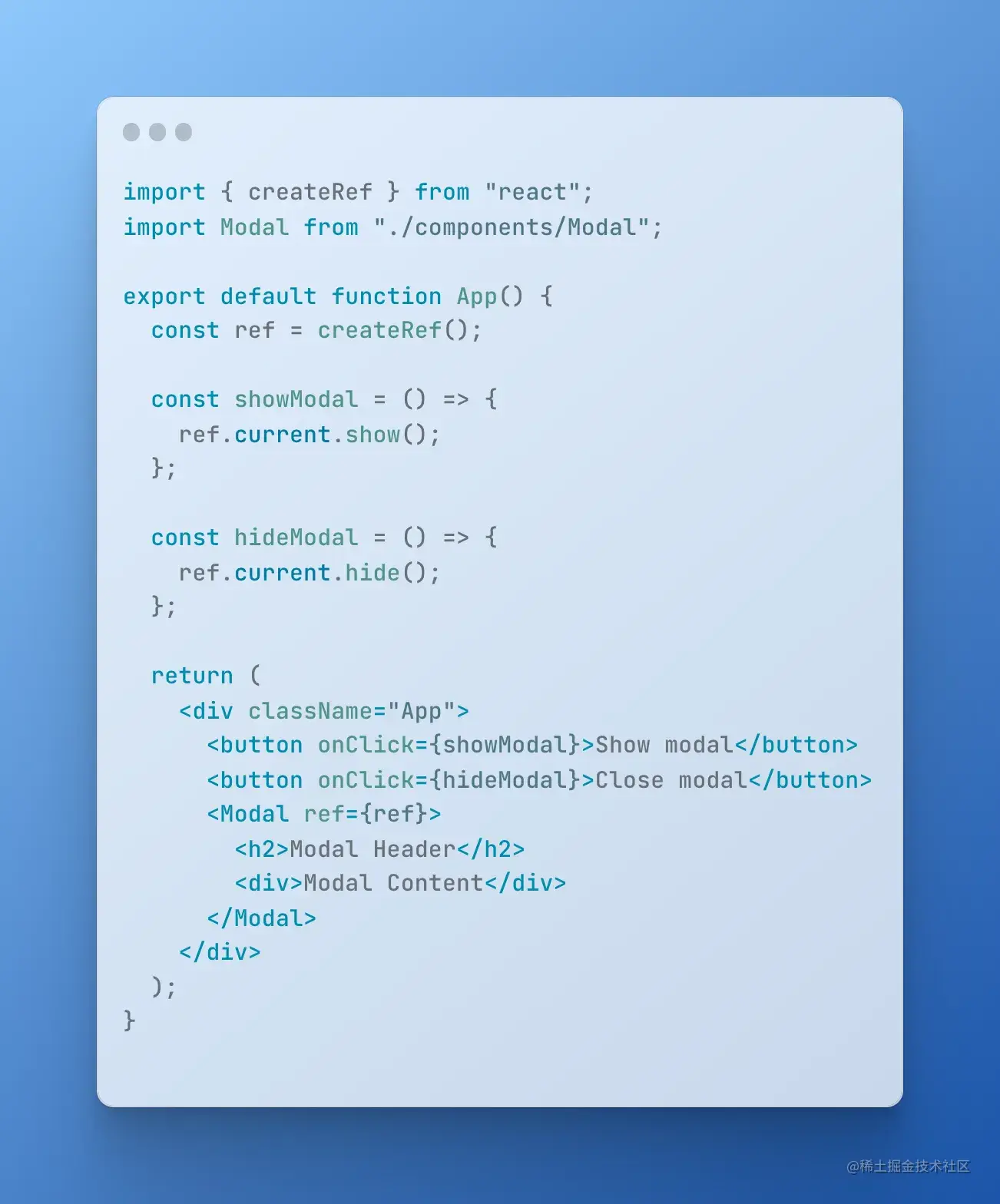 译文：react 状态提升概念介绍及上手示例本周我想要分享一下 Reactjs 中状态提升的知识。在开始介绍状态提升之 掘金 7046