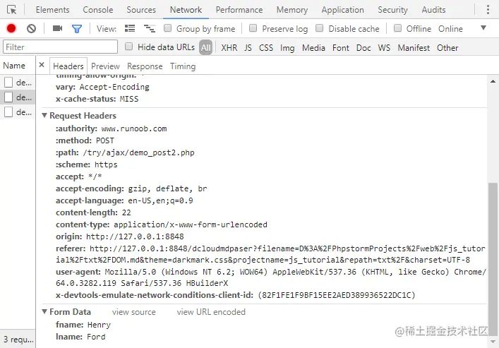 开发者工具网络面板中的 Request Payload 和 Form DataChrome 96 开始，当您想查看网络请 - 掘金