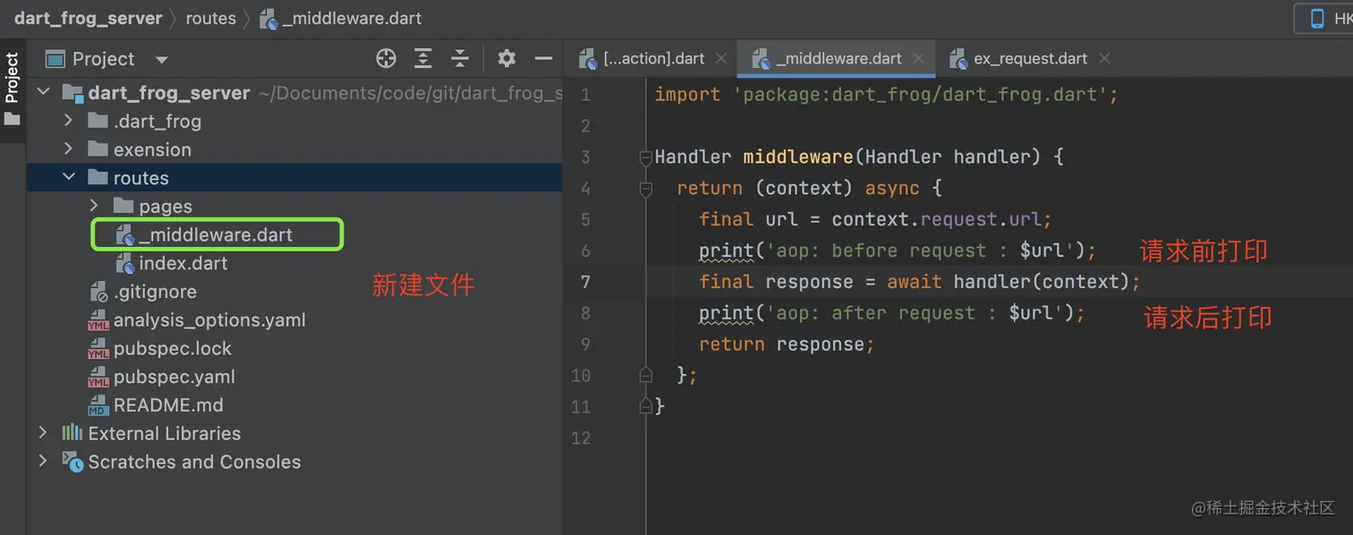 使用 'Dart Frog' 体验 Dart 服务端开发【Dart 开发服务端】在 Dart 官网上看到两个现成的服务端 - 掘金