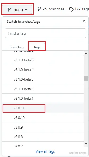 Vue3源码的下载及其历史版本的下载本篇文章主要介绍vue3源码的下载，以及vue3历史版本的选择与下载。并不涉及安装之 掘金 6486