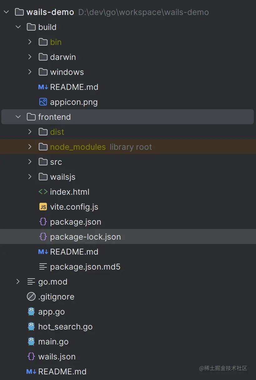 Wails + Go 实现图形化桌面应用编写一个热点查看程序，包含百度热搜、微博热搜、头条、知乎等，涉及技术点 Gola - 掘金