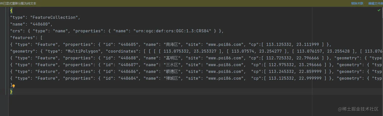 echarts地图功能（geojson获取数据、渐变色、地区名字标点、点击空白区域取消选中）本文实现echarts地图功 - 掘金