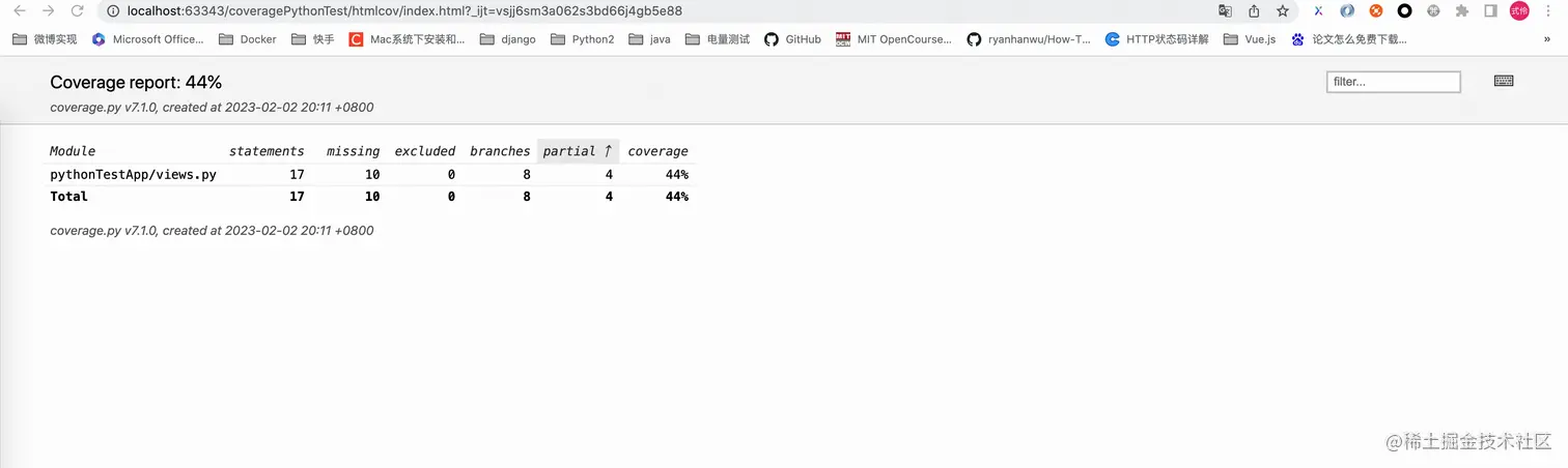 Python覆盖率框架coverage初探python Coverage库的使用探索，了解单元测试使用方法和结合工程运 掘金