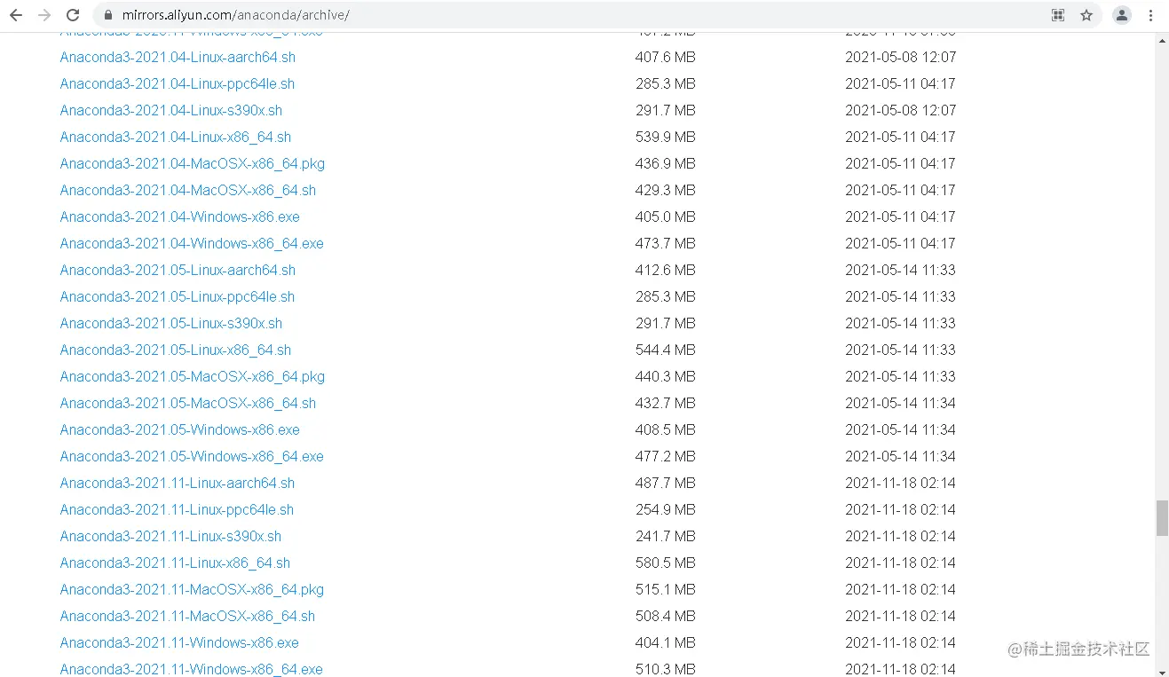 anaconda切换镜像源（以阿里云为例）阿里云镜像上提供了多种系统anaconda安装包，可根据各自系统和需求。并附带 - 掘金