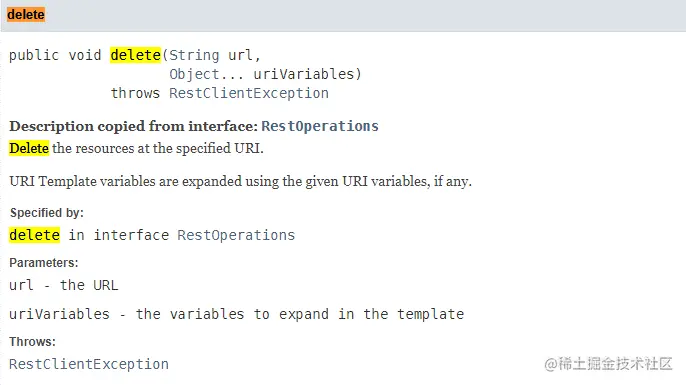 4种Springboot RestTemplate 服务里发送HTTP请求用法RestTemplate与REST资源交互 - 掘金