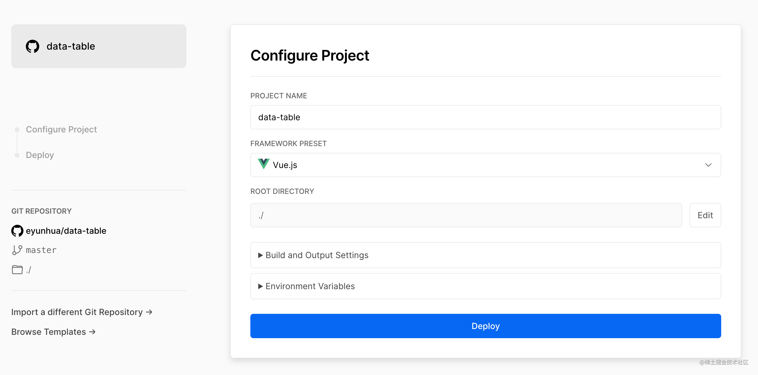 手把手教你将github项目部署到vercel上 - 掘金