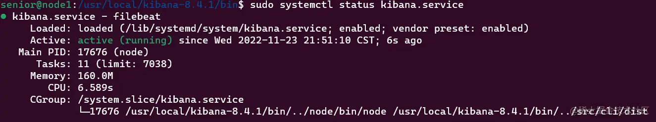 Kibana配置开机自启动1、背景： 安装完kiban后不想每次都进入安装目录的bin目录下启动，想使用systemct - 掘金