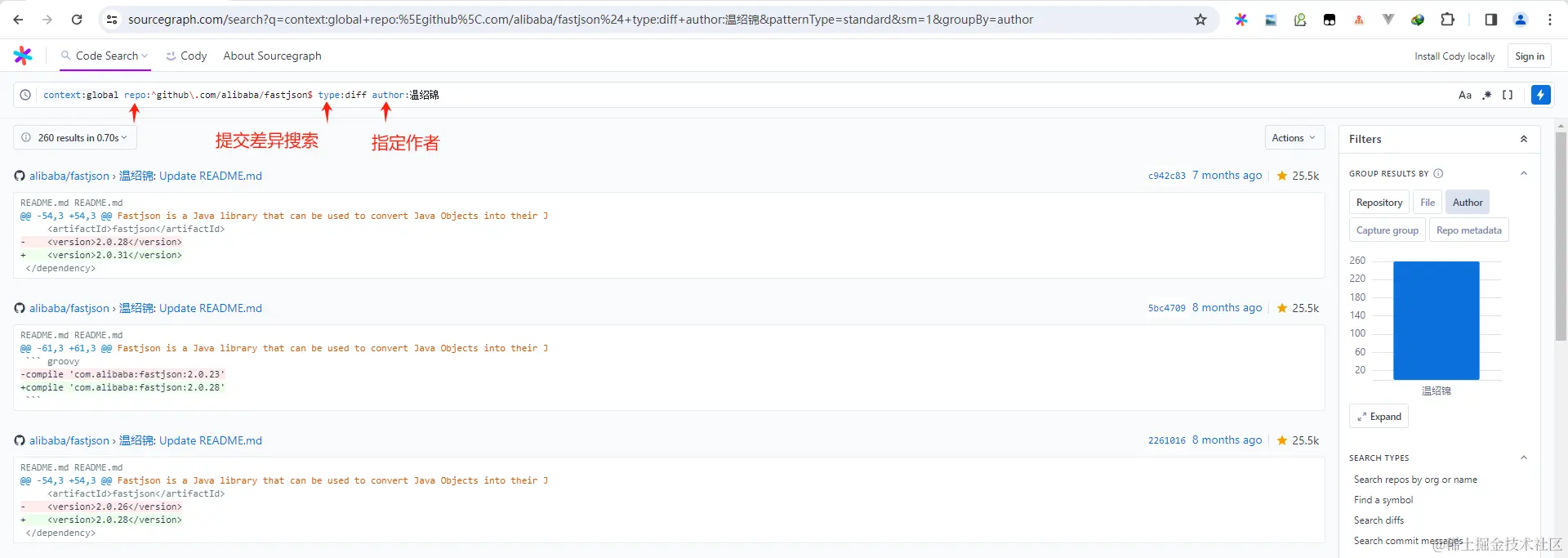 【安利】代码搜索工具 Sourcegraph 使用及部署Sourcegraph 支持在任何规模的代码库中搜索代码，并为g - 掘金