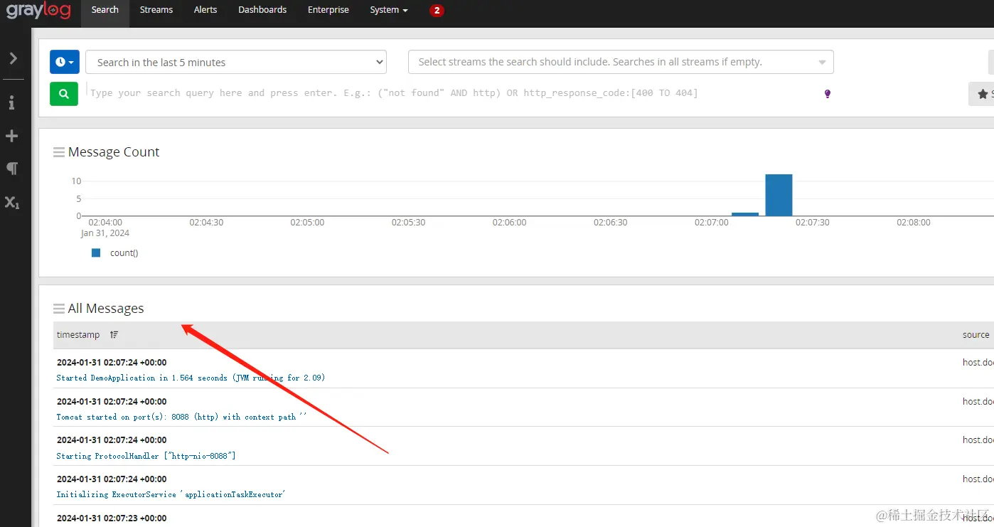 Springboot集成graylog快速入门demo一、graylog介绍 GrayLog是一个轻量型的分布式日志管理 - 掘金