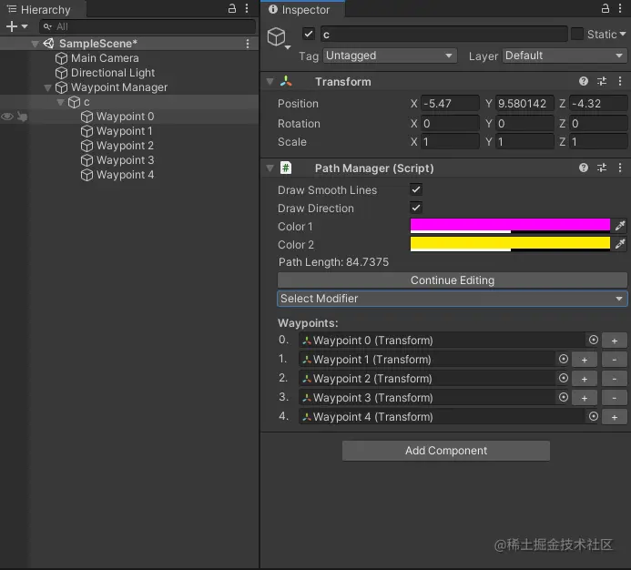 Unity插件分享——Simple Waypoint System本篇文章主要分享一个作者平时在开发过程中使用过的感觉还 - 掘金