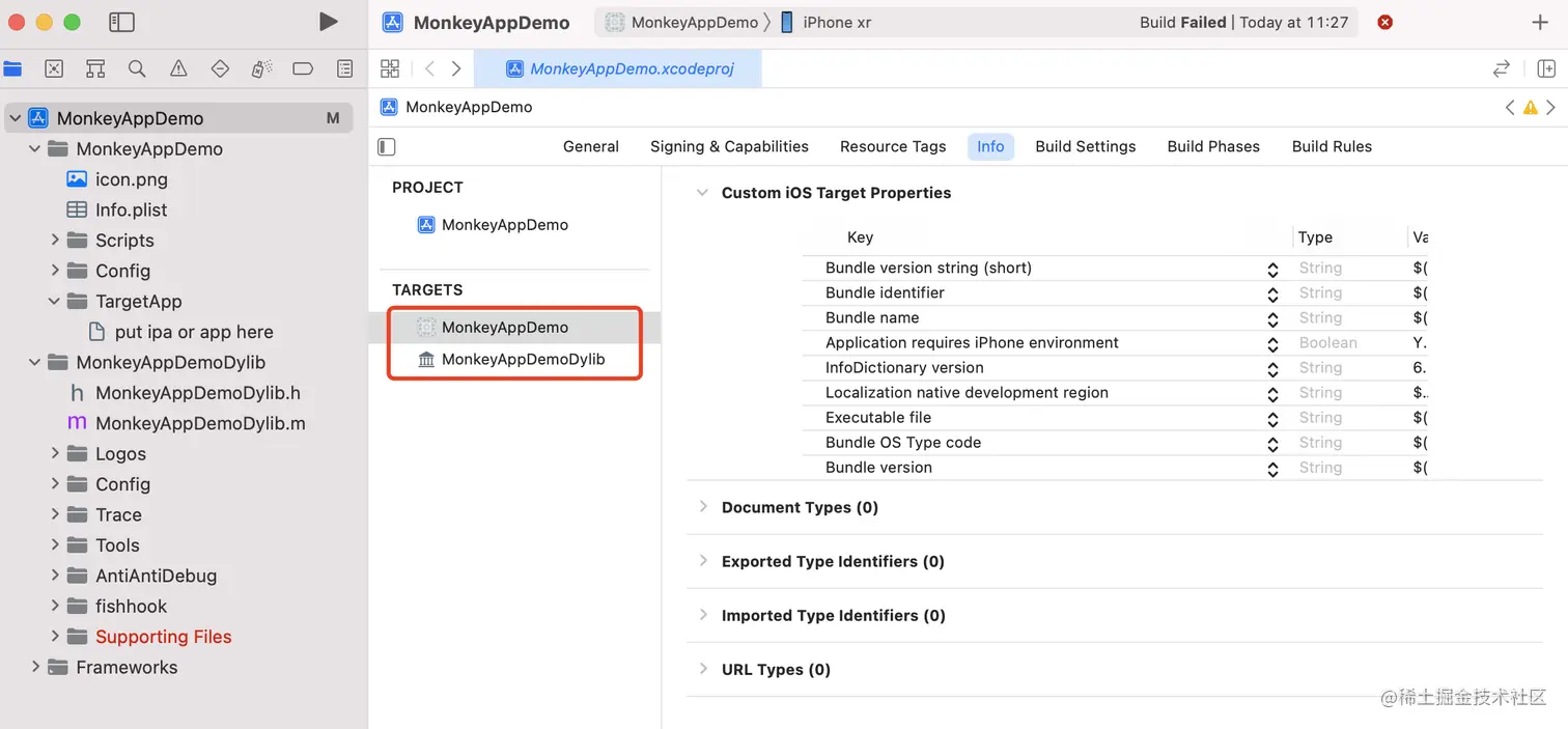MonkeyDev使用一、简介 MonkeyDev是基于iOS OpenDev的升级，是一个为越狱和非越狱开发人员准备的 - 掘金