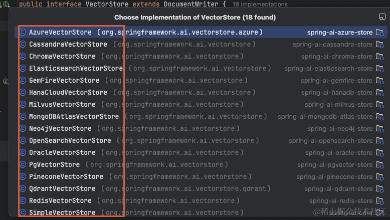 Spring AI 支持向量数据库源码分析与PGVector集成示例本篇文章介绍了向量、Spring AI框架支持的向量 - 掘金