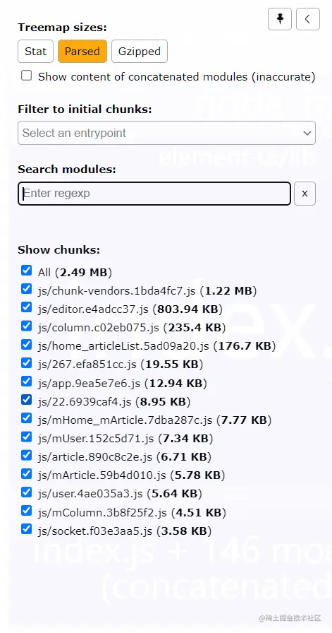 Vue项目打包优化最近做完了一个项目，但是打包之后发现太大了，记录一下优化方案 Element、Vant 等组件库按需加 - 掘金