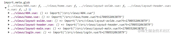 vue3 + vite 中使用import.meta.glob实现路由加载import.meta.glob: vite官 - 掘金