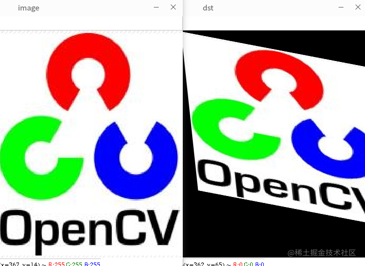 Opencv (py) getAffineTransform Reflection transform - Moment For Technology