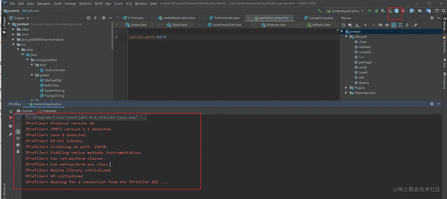 JVM系列(二十二) JVM调优实战-IDEA使用Jprofile实时分析使用IDEA来调试Jprofiler，并且根据 - 掘金