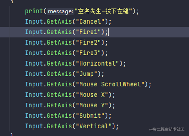 Unity技术手册 - GetKey和GetAxis和GetButton - 掘金