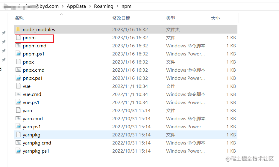 pnpm : 无法将“pnpm”项识别为 cmdlet、函数、脚本文件或可运行程序的名称。请检查名称的拼写，如果包括路径，请确保路径正确，然后再试一次。 所在位 - 掘金
