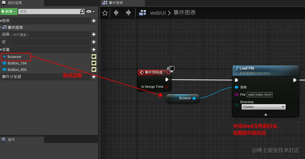 在UE中加载html介绍 在数字孪生大屏开发中，使用UE集成场景和数据图表是一个常见需求。本文将探讨第一种做法，即如何在 - 掘金