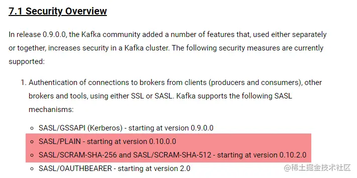 带你详细了解及使用Kafka配置SASL[Kafka Security]Kafka配置如何配置sasl，以及加密后的各部 - 掘金