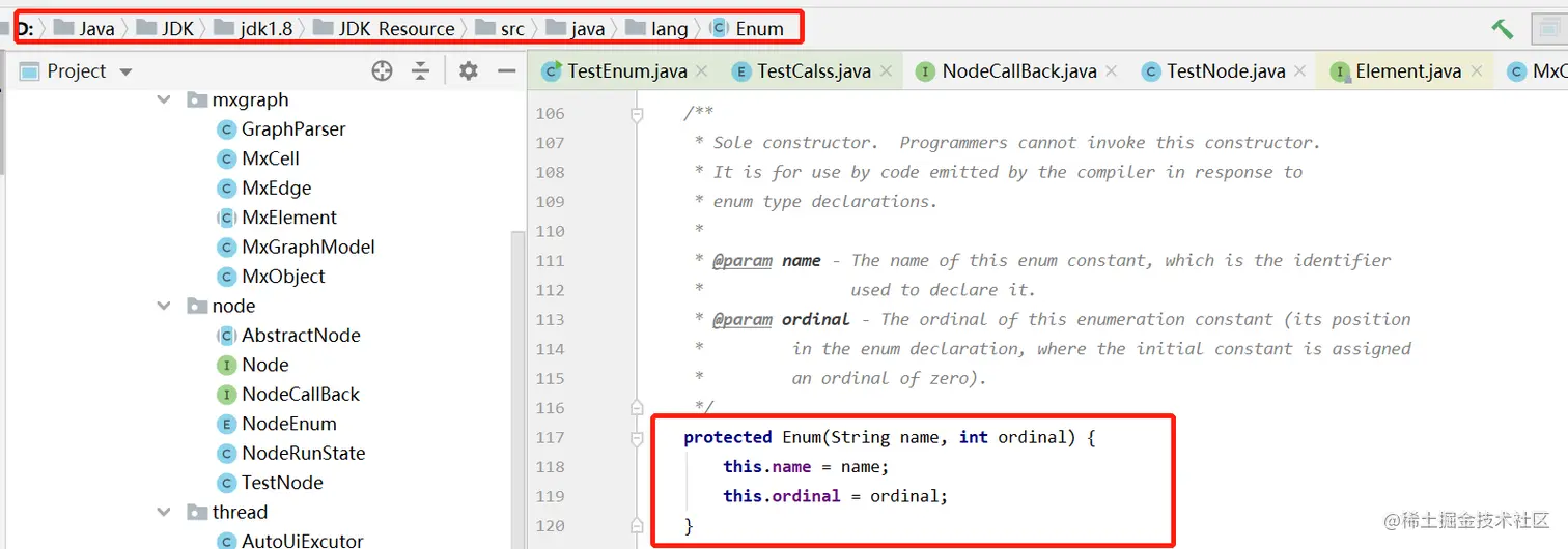 Enum类动态添加枚举enum类和普通类最大的区别就是，enum类自动继承了Enum抽象类，然后enum没有默认的无参构 - 掘金